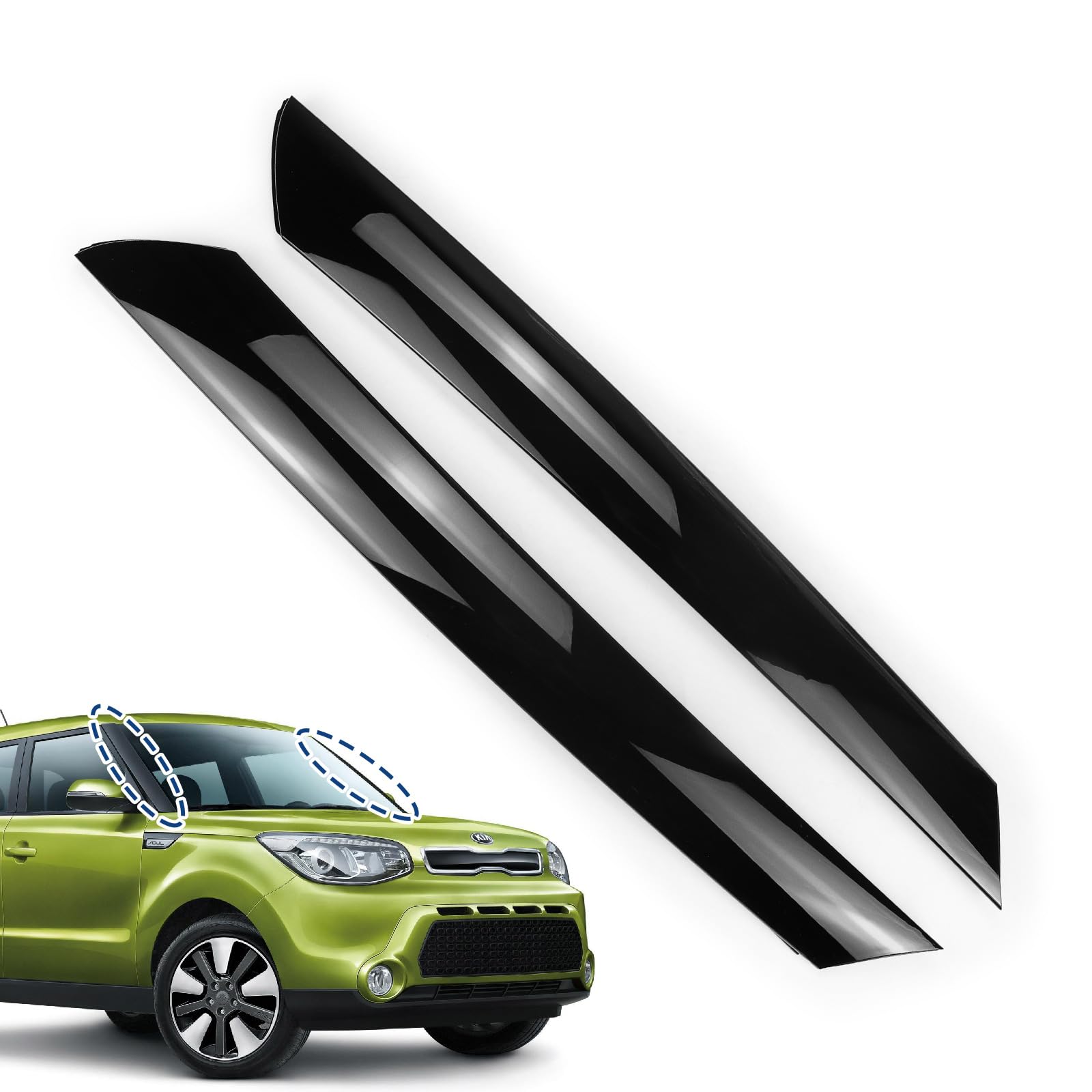 Exterior Molding Windshield A Pillar Outer Trim Garnish Driver ...