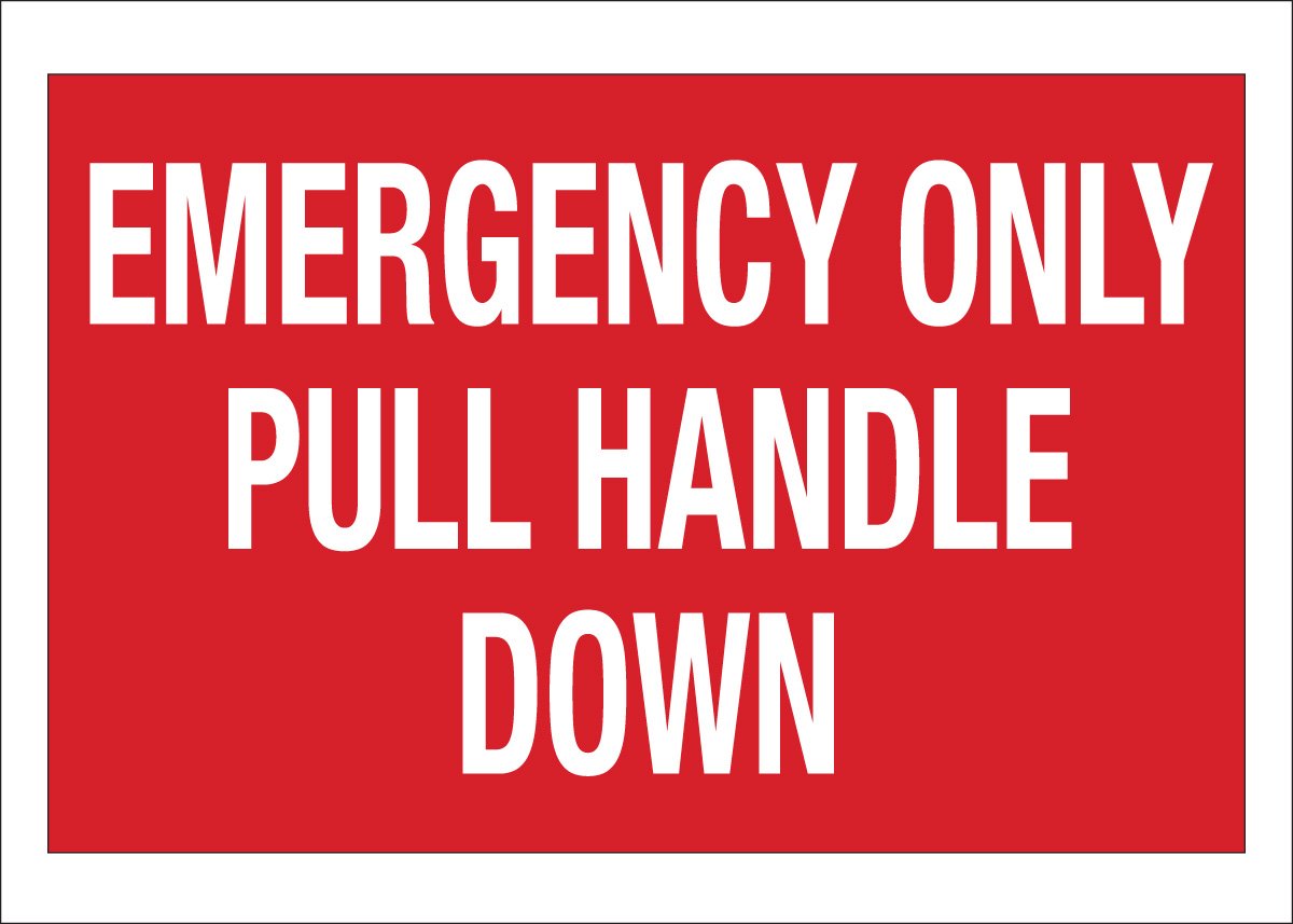 Brady 25702 Plastic Fire Sign, 7" X 10", Legend "Emergency Only Pull ...