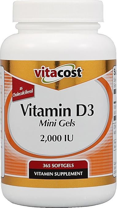 Amazon.com: Vitacost Vitamin D3 (as Cholecalciferol) - 2000 IU - 365 ...
