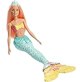 Amazon.com: Barbie Dreamtopia Doll, Mermaid Toy with Water-Activated ...