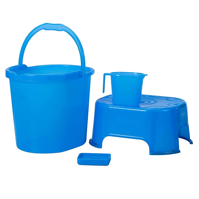 Varmora Plastic Balti Accessories, Blue, Bucket 17.5 Litre , Mug 1 ...