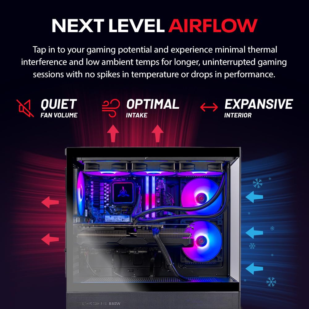 Skytech Azure Gaming PC Desktop, Ryzen 7 9800X3D 4.7 GHz (5.2 GHz Turbo ...