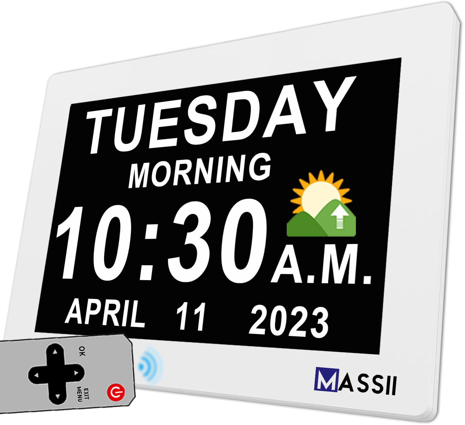 Mua 【2024 New】 Digital Clock with Date and Week for Seniors, Non ...