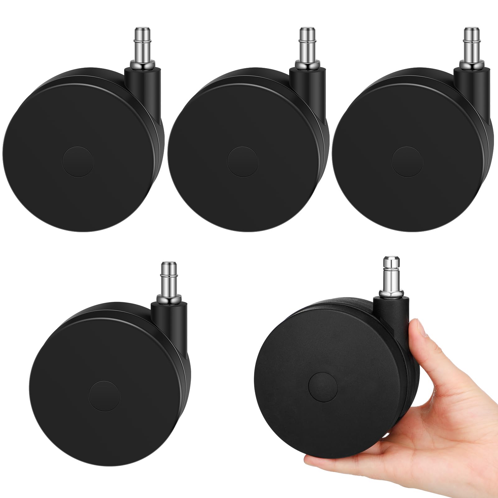 CroBlissful 5 Pcs 4'' Extra Large Chair Wheels Heavy Duty Chair Casters ...