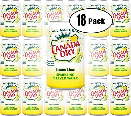 Canada Dry Lemon Lime, Sparkling Seltzer Water, 12oz Can (Pack of 18, Total of 216 Oz) | Pricepulse