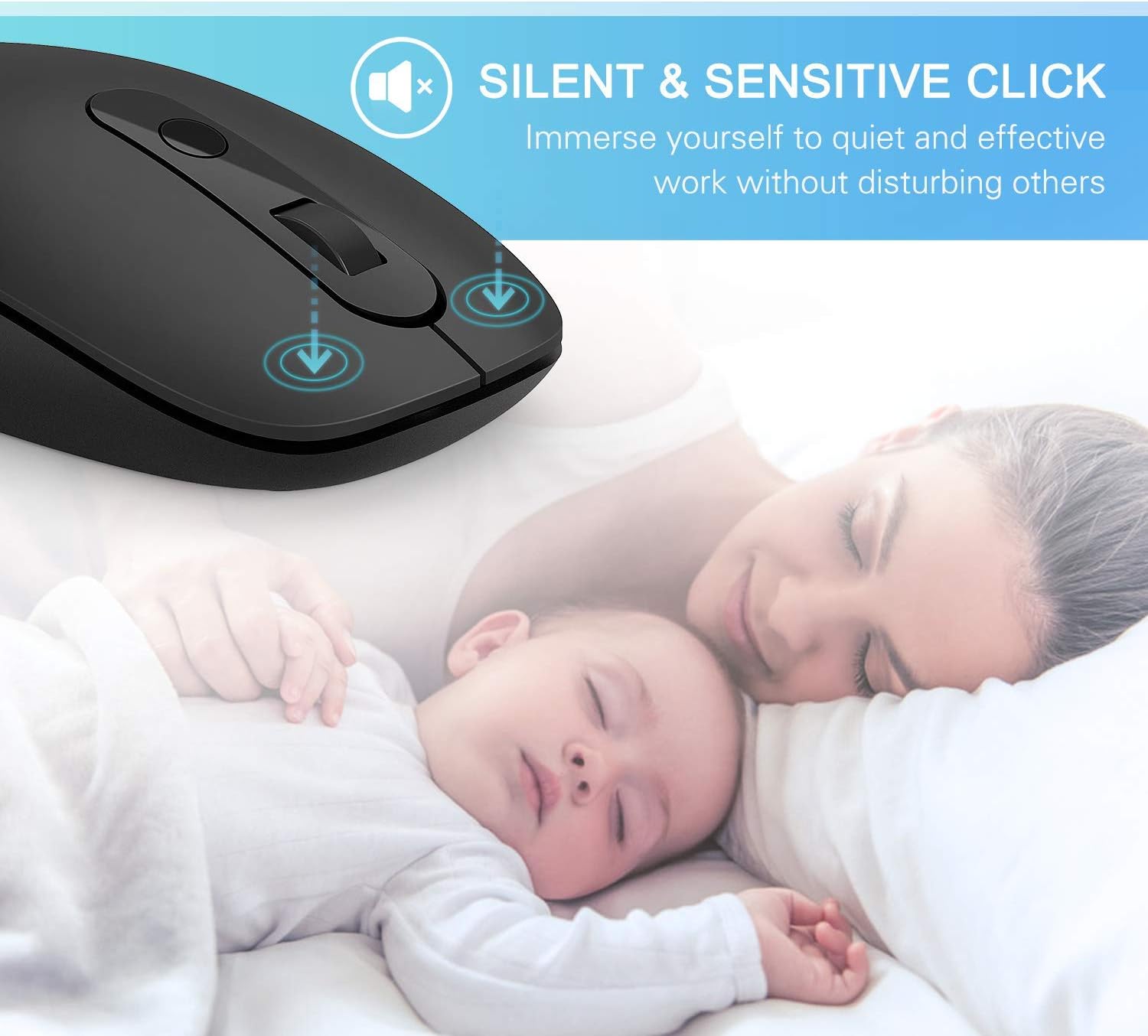 Jelly Comb USB C & USB Dual-Mode Mouse, 2.4G Wireless Mouse with Type C ...