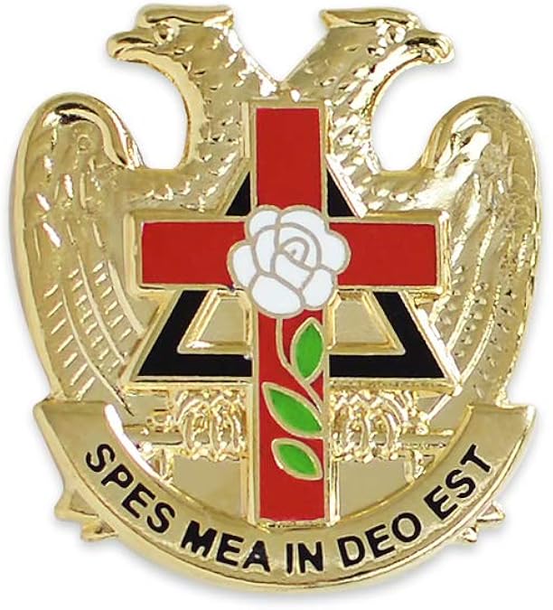 Amazon.com: 32nd Degree Rose Croix Cross Masonic Lapel Pin - [Gold ...