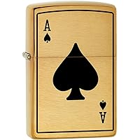 Amazon.com: Zippo Lighter: Ace of Spades - Brushed Brass 80756 : Health & Household