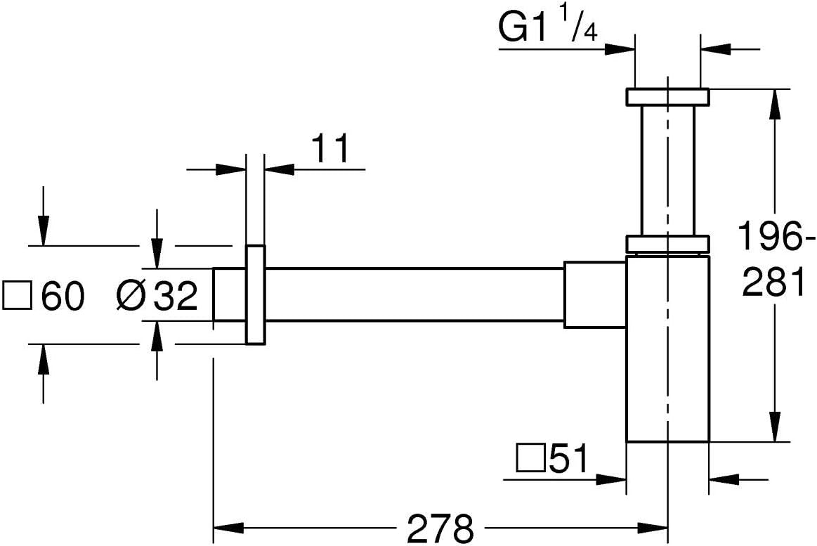 Grohe Square Bottle Siphon – BigaMart