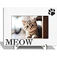 Amazon.com - Wood Picture Frame with Wood Stand, Cat Paw Print Photo ...