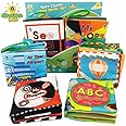 Amazon.com: Spruce Lab Educational Soft Baby Books - 6 Cloth Book Set - Early Learning Sensory ...