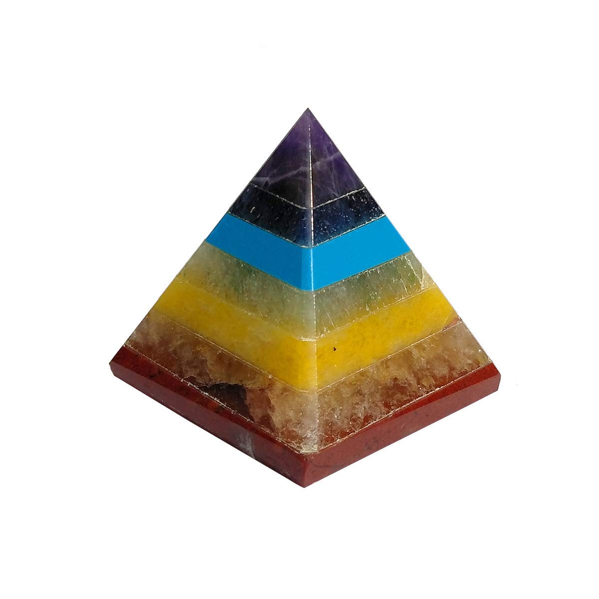 Spiritual Awareness Natural 7 Chakra Pyramid Crystal Stone Pyramid Size ...