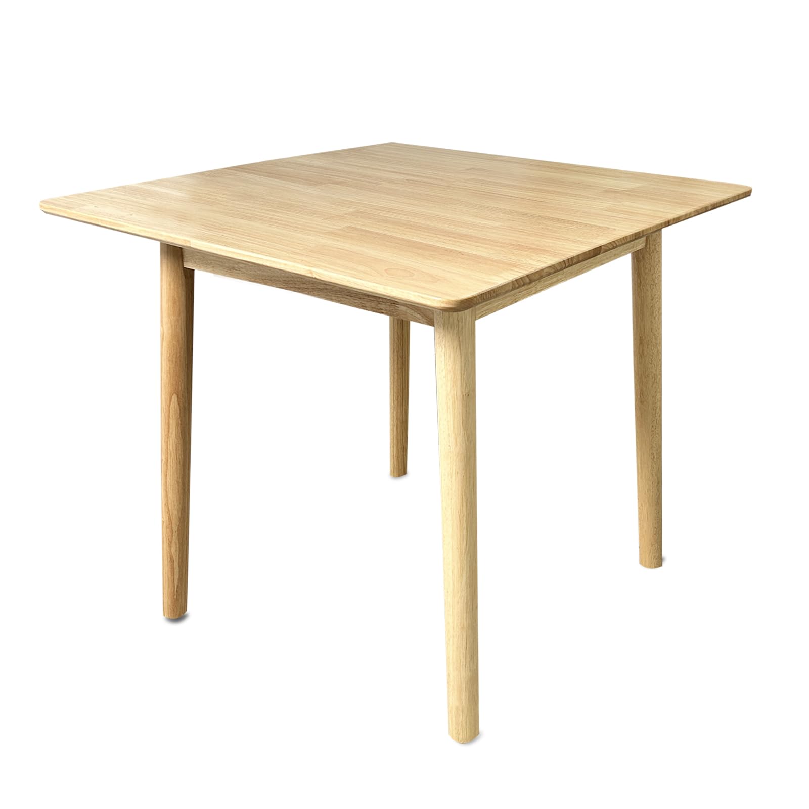 QLLY 31.5 inch Solid Wood Square Dining Table, Natural Wood Kitchen ...
