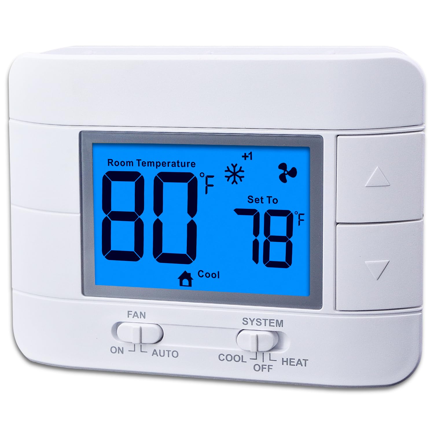 Non Programmable Thermostat for Home - Multi Stage 2H/2C, with Large ...