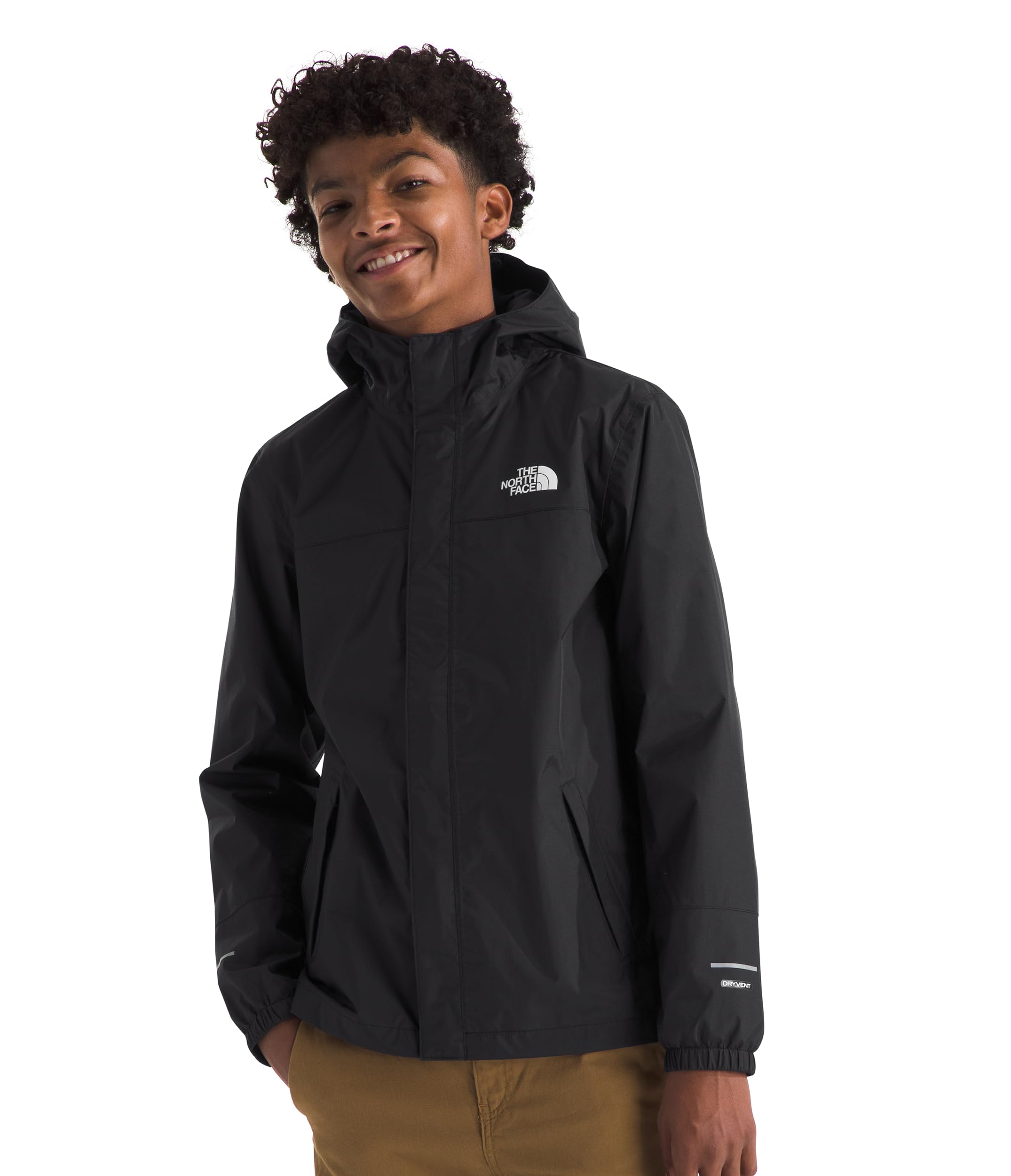 THE NORTH FACE Boys' Antora Waterproof Rain Jacket, TNF Black, Large ...