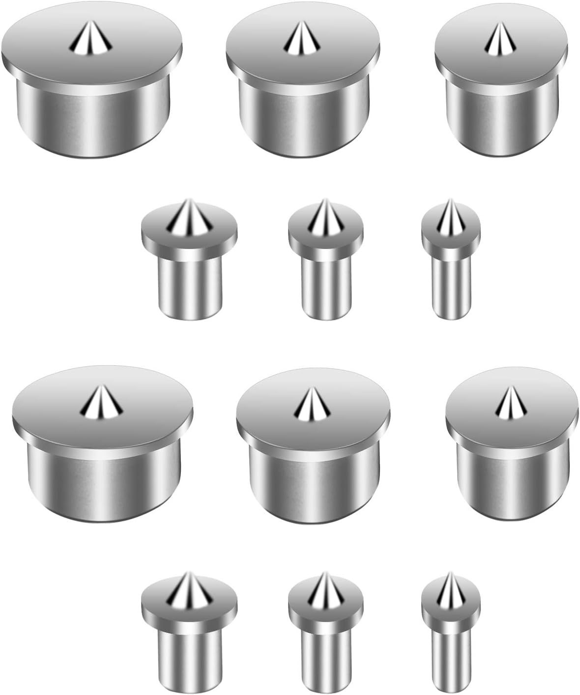 BELIOF 12pcs Drill Dowel Pin Centre Points Set Woodworking Alignment ...