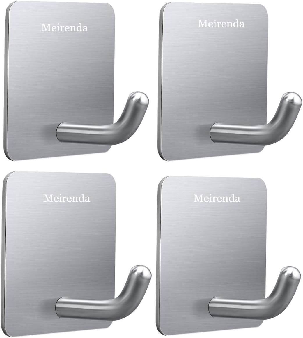 Self Adhesive Hooks, Meirenda Removable Wall Hooks Sticky Hangers Hooks ...