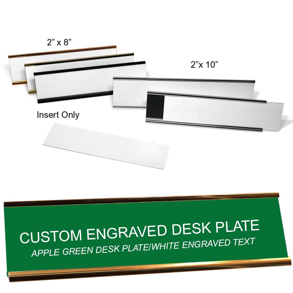 Custom Engraved Desk Plate Apple Green White 2 X 8 | Desertcart Botswana