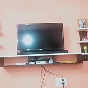 Anikaa Crystal TV Entertainment Wall Unit/Set Top Box Stand White/Wenge ...