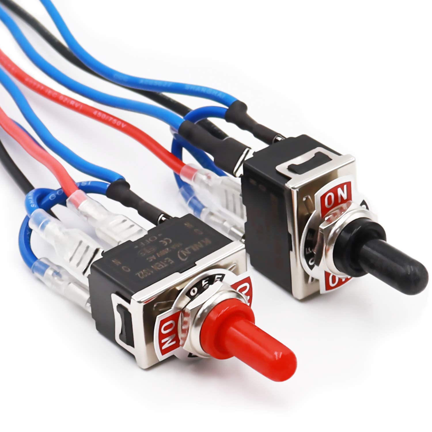 mxuteuk 2 Pcs Toggle Switch 3 Position 6 Pin Reversing Polarity DC ...