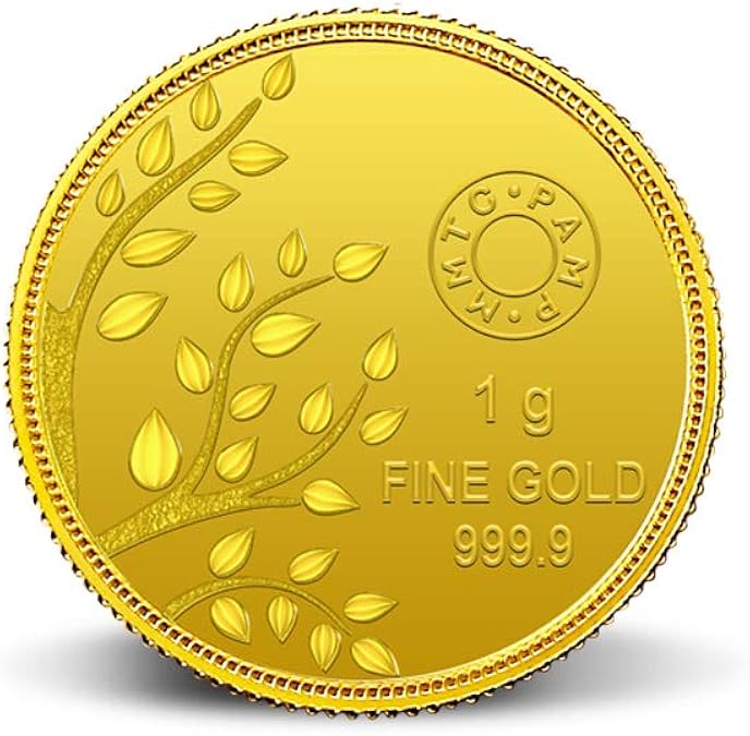 MMTC-PAMP Banyan Tree 24k (999.9) 1 gm Gold Coin: Amazon.in: Jewellery