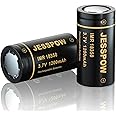 Amazon.com: JESSPOW 18350 3.7V Rechargeable Battery 1200mAh Flat Top, Discharge IMR 18350 Li-ion ...