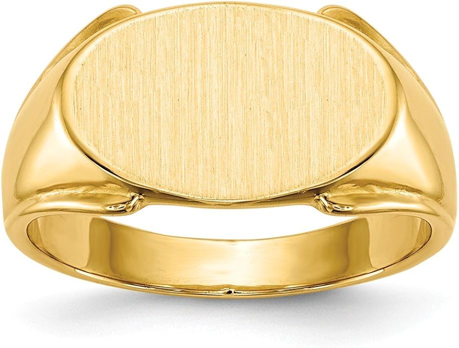 14k Men's Signet Ring, Size: 10, 14 kt Yellow Gold|Amazon.com