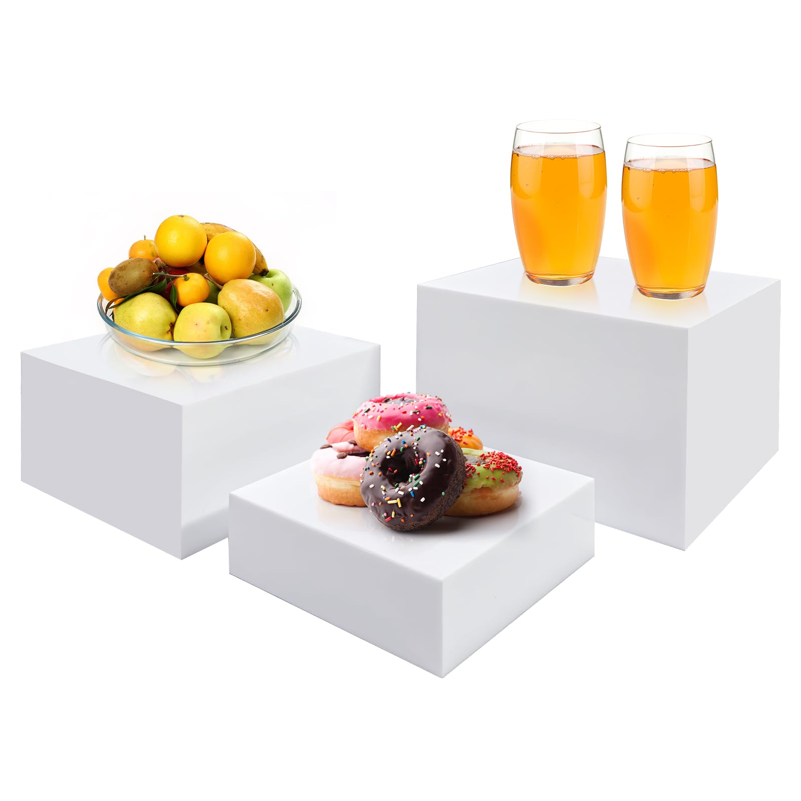 ESSDIAR Display Riser, 3-Piece Display Riser Hollow Bottom, Catering ...