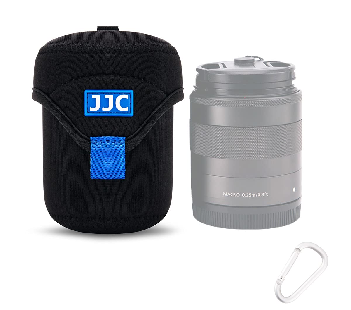 JJC Water Resistant Neoprene Camera Lens Pouch Case, Fold-Over Lens Bag ...