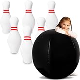Amazon.com: Kleeger Giant Inflatable Bowling Set, 6 Huge Life Size ...