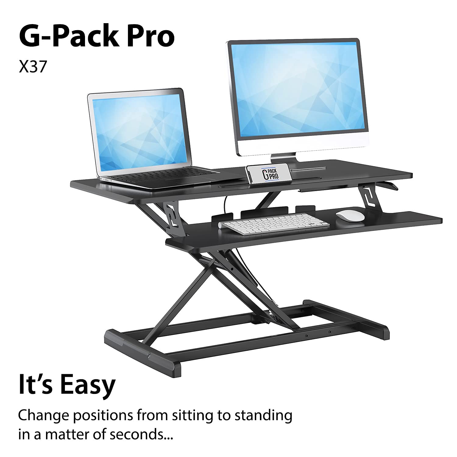 Mua G-PACK PRO Adjustable Standing Desk Converter - Desk Riser Up to 19 ...