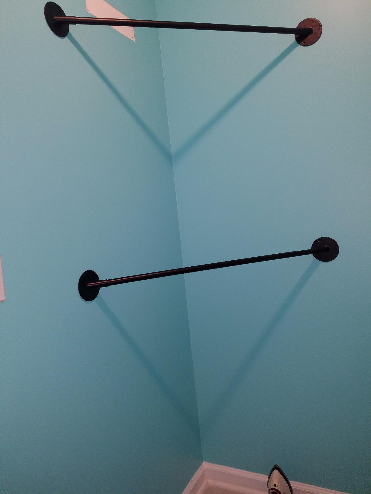 $7/mo - Finance 43" Iron Wardrobe Assistant Corner Hanging Bar | Buy ...