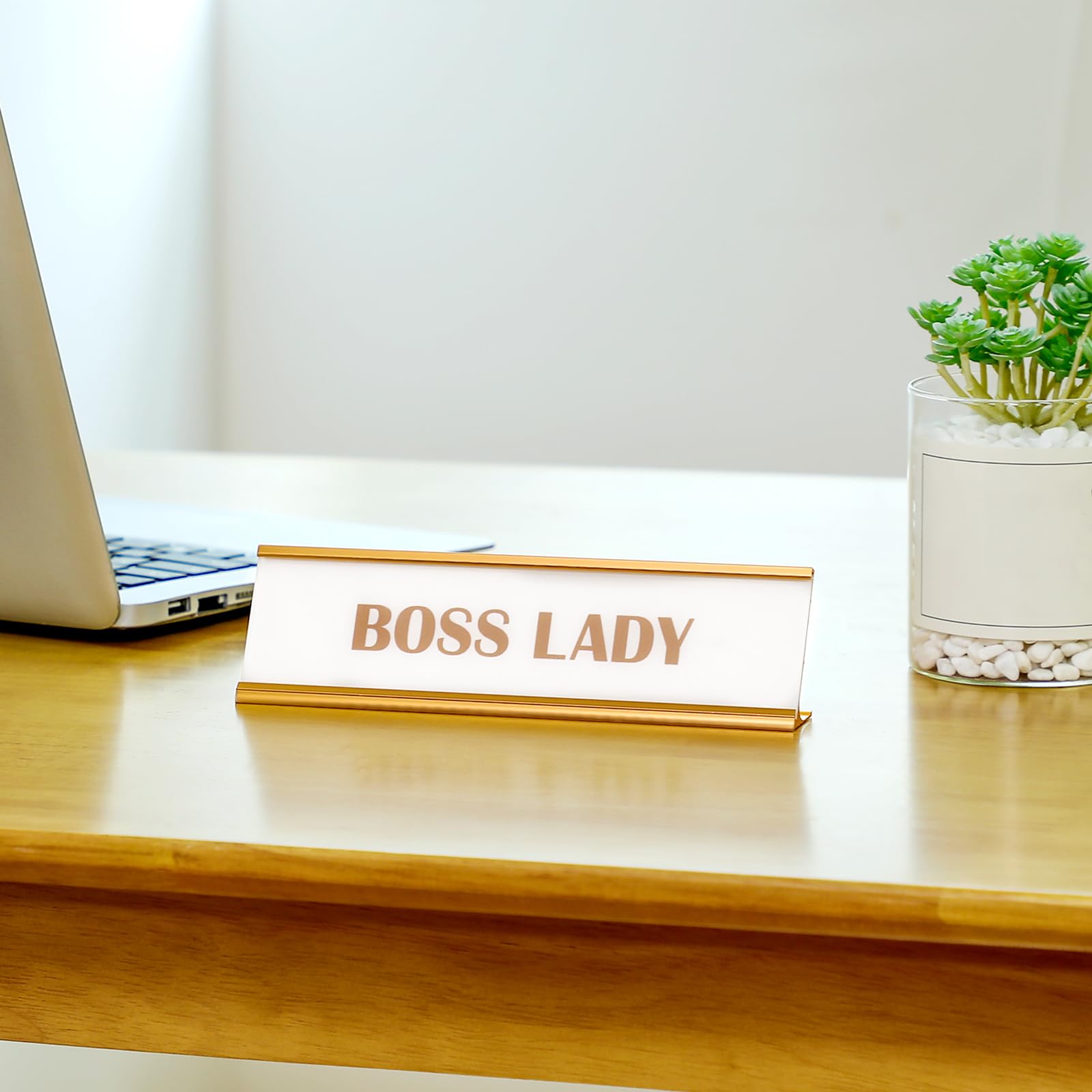 Mua Boss Lady Sign Rose Gold Boss Sign Acrylic Boss Lady Plate White ...