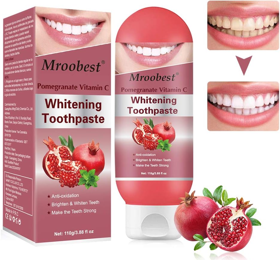 Toothpaste, whitening toothpaste, bleaching toothpaste, fruit flavour ...