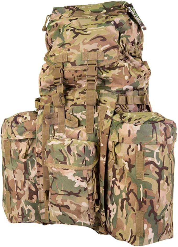 British Army Style Full Size Combat Rucksack Bergen 120L BTP All ...