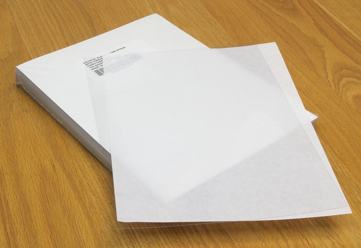 Amazon.com : USI Clear Plastic Binding Covers, 8.5 x 11 Inches, 100 ...