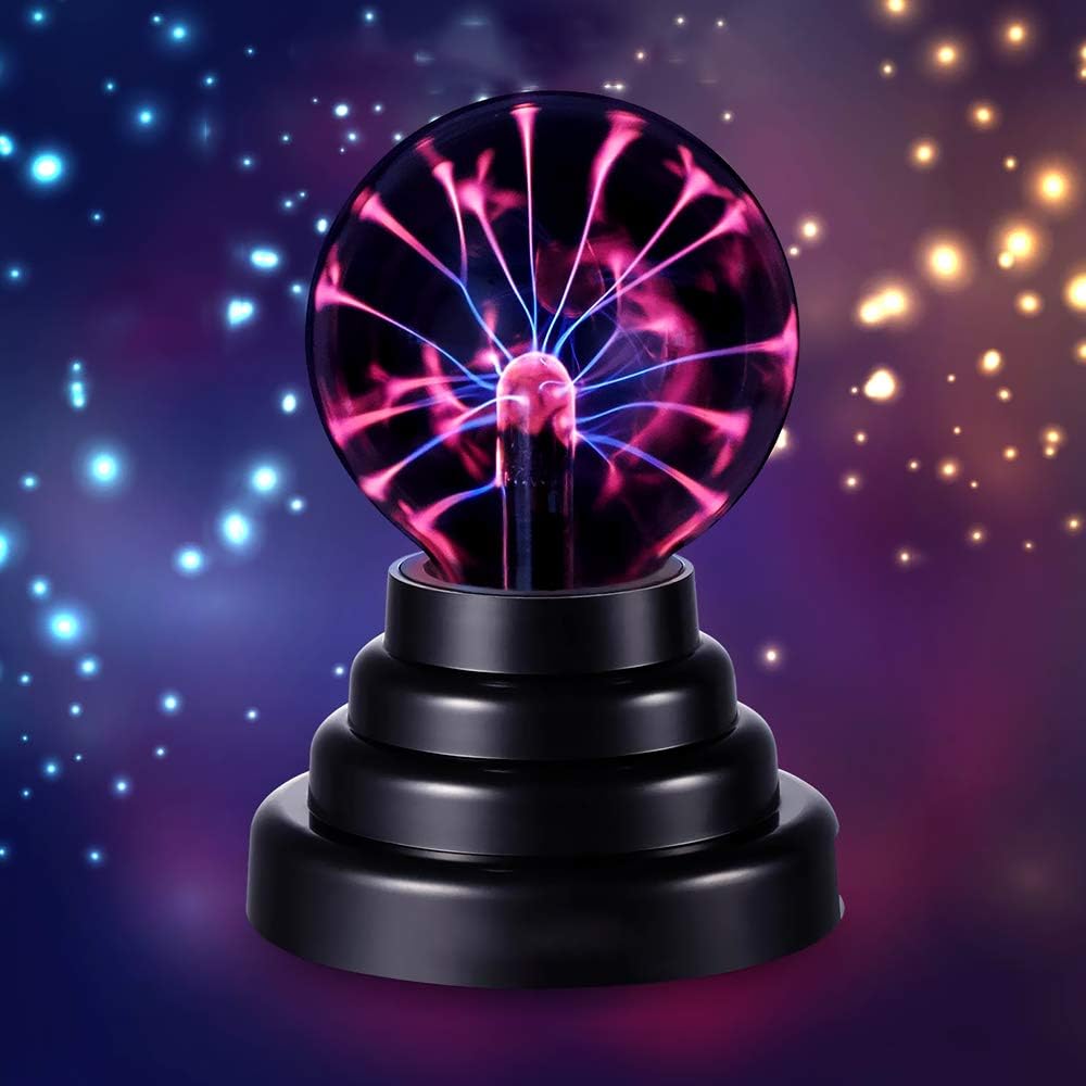 Plasma Ball Light, CestMall Touch Sensitive Plasma Lamp, USB/Battery ...