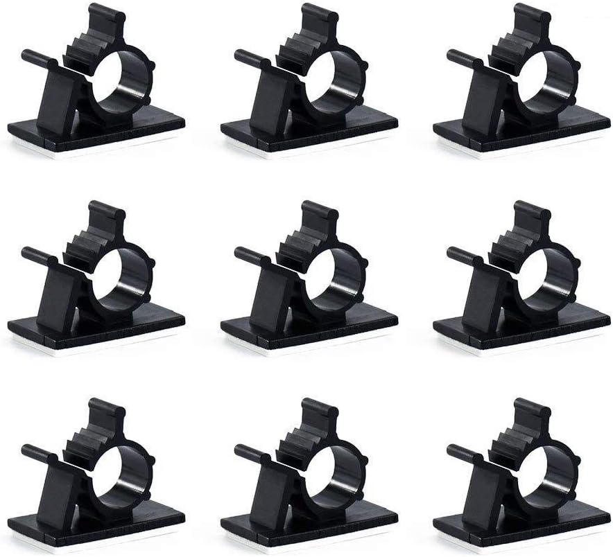 60 pieces Adjustable adhesive cable clamps wire clamps, mounting base ...