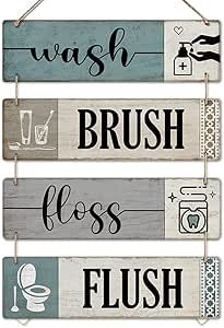 Amazon.com: SAC SMARTEN ARTS Bathroom Wall Decor Rustic Bathroom Wall ...