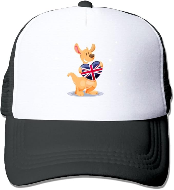 Faalove Kangaroo Polyester Foam Front Men’s Kangaroo White Trucker Hat ...