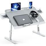 Amazon.com: Foldable Laptop Bed Tray Desk, Adjustable Laptop Bed Table ...