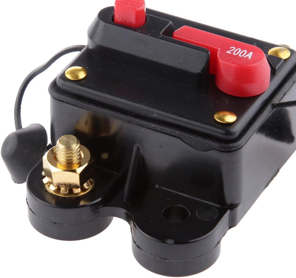 12V-24V Inline Auto Waterproof Circuit Breaker 200 AMP Manual Reset ...