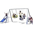 Amazon.com: Sportspower Taylor Galvanized Metal Swing Set (6 Year ...
