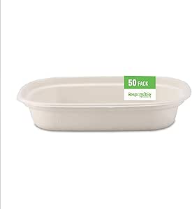Amazon.com: Responsible Products 32 Ounce 100% Compostable Rectangle ...