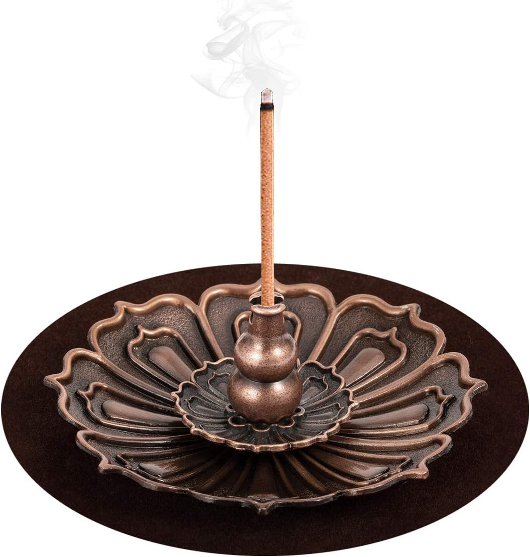 DK177 Incense Stick Holder Brass Lotus Inscent Coil Burner Disc for ...