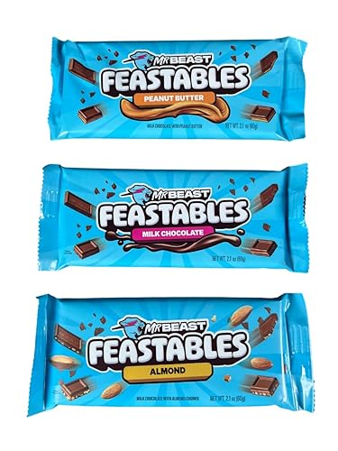 Feastables Beast Bar Milk Chocolate Bundle - Milk Chocolate Peanut ...