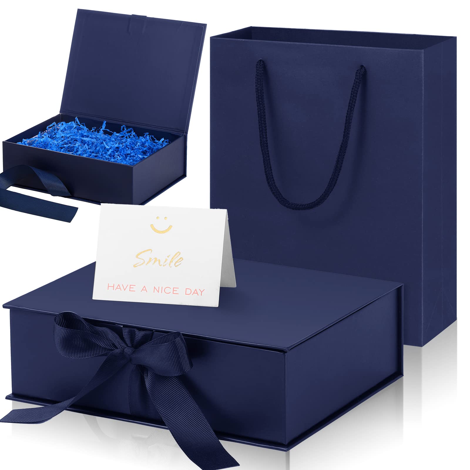 Zonon Gift Boxes with Lid and Ribbon 9 x 7 x 3'' Luxury Senses Gift ...