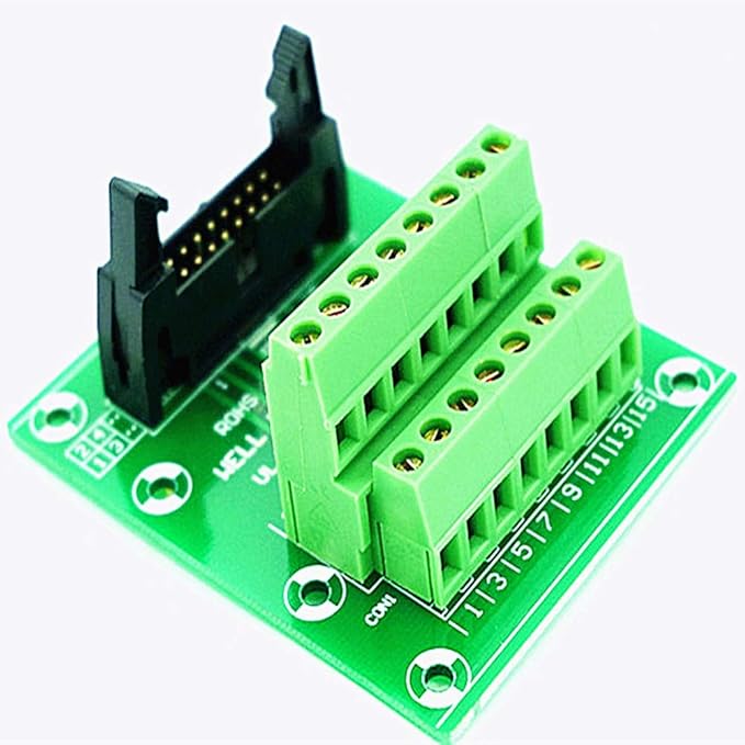 IDC16 2x8 Pins 0.1" Male Header Breakout Board, Terminal Block ...