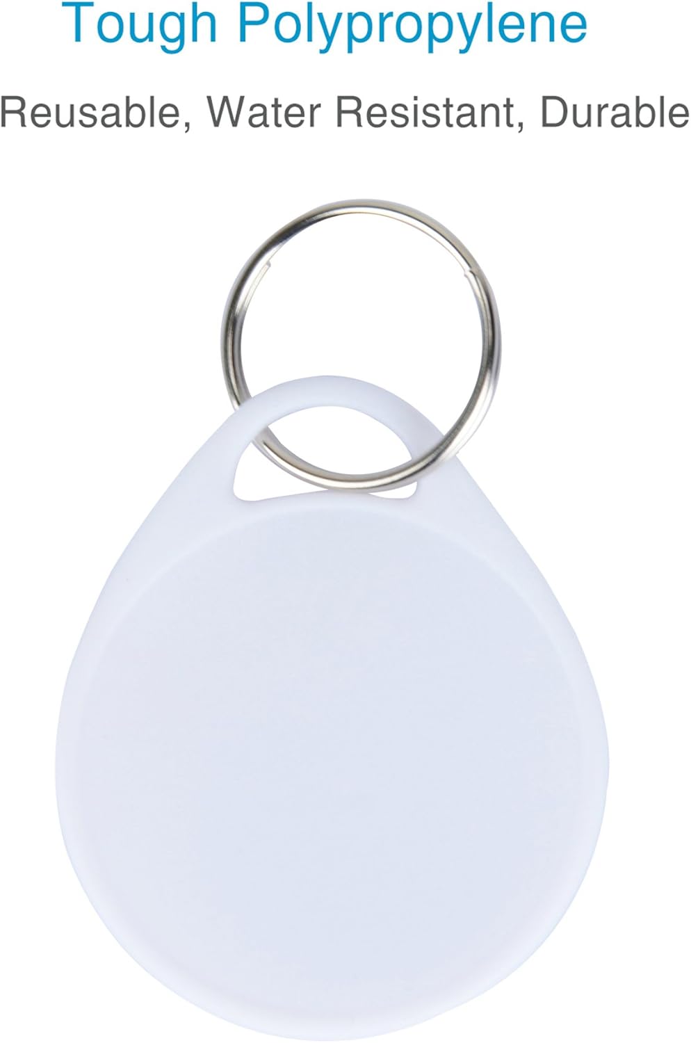 Uniclife 50 Pack Plastic Key Tags with Split Ring Label, White – BigaMart