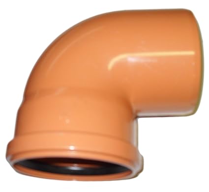 Soil Pipe 90 Degree Bend 110 mm Inlet - Push Fit - Brown - Waste ...
